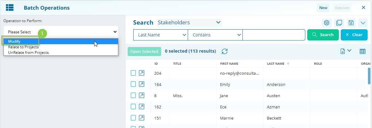 Updating Classifications using Batch Operations